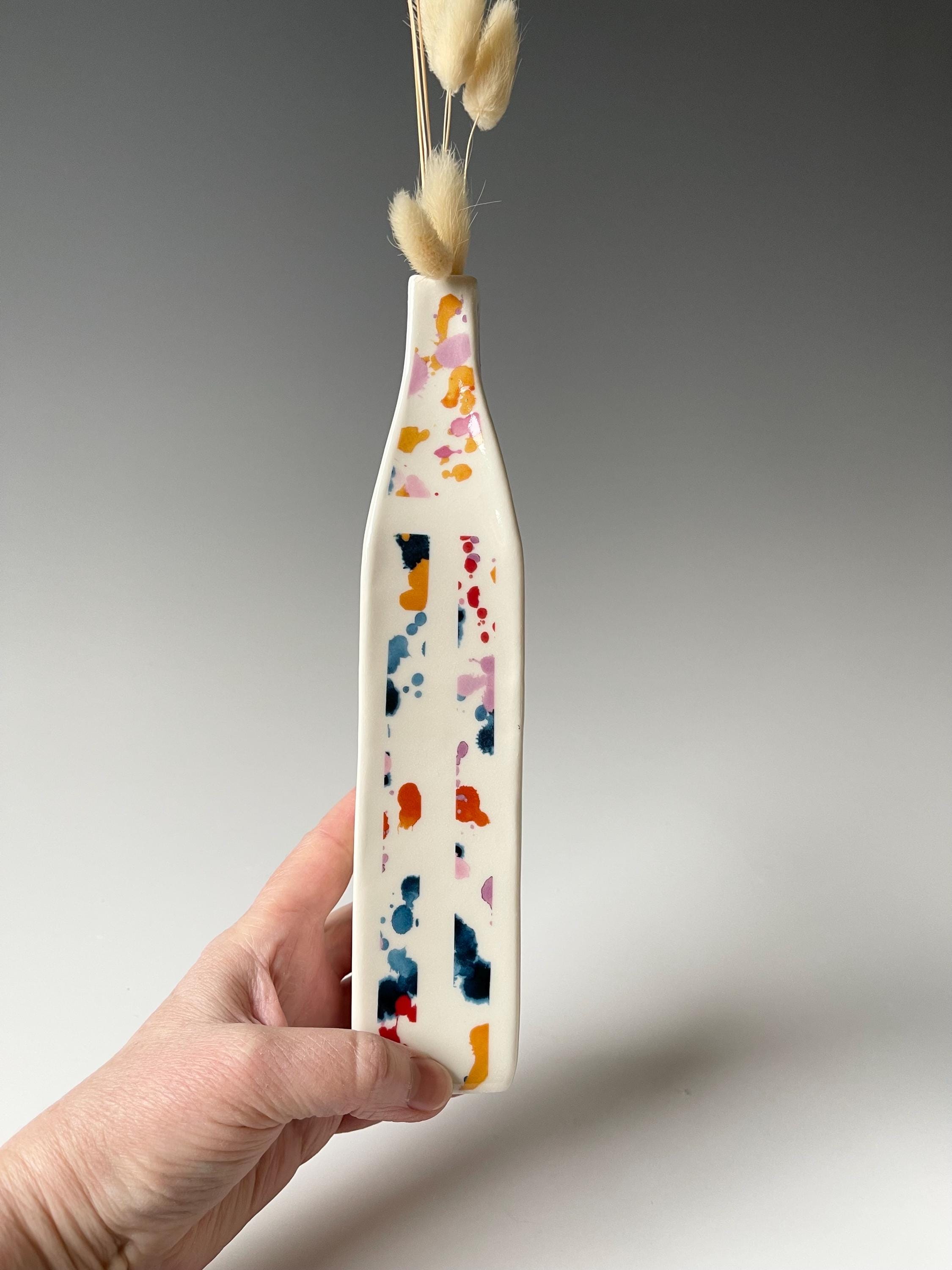 Porcelain Bottle, Ceramic Bottle Vase, Colourful Vase, Ceramic Bottle ...