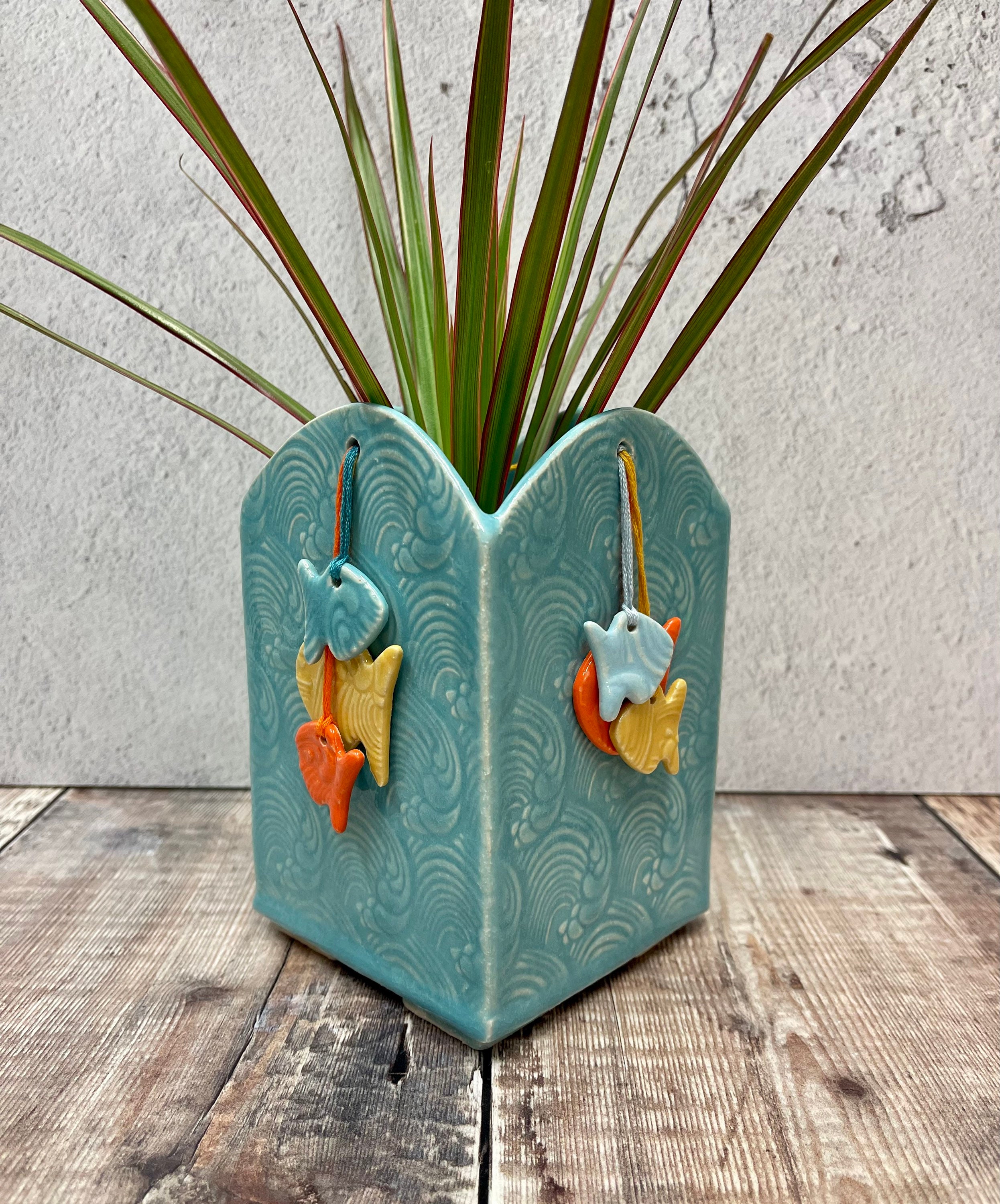 Ceramic Planter, Fish Design, Plant Pot, Ceramic Plant Pot, Pottery ...