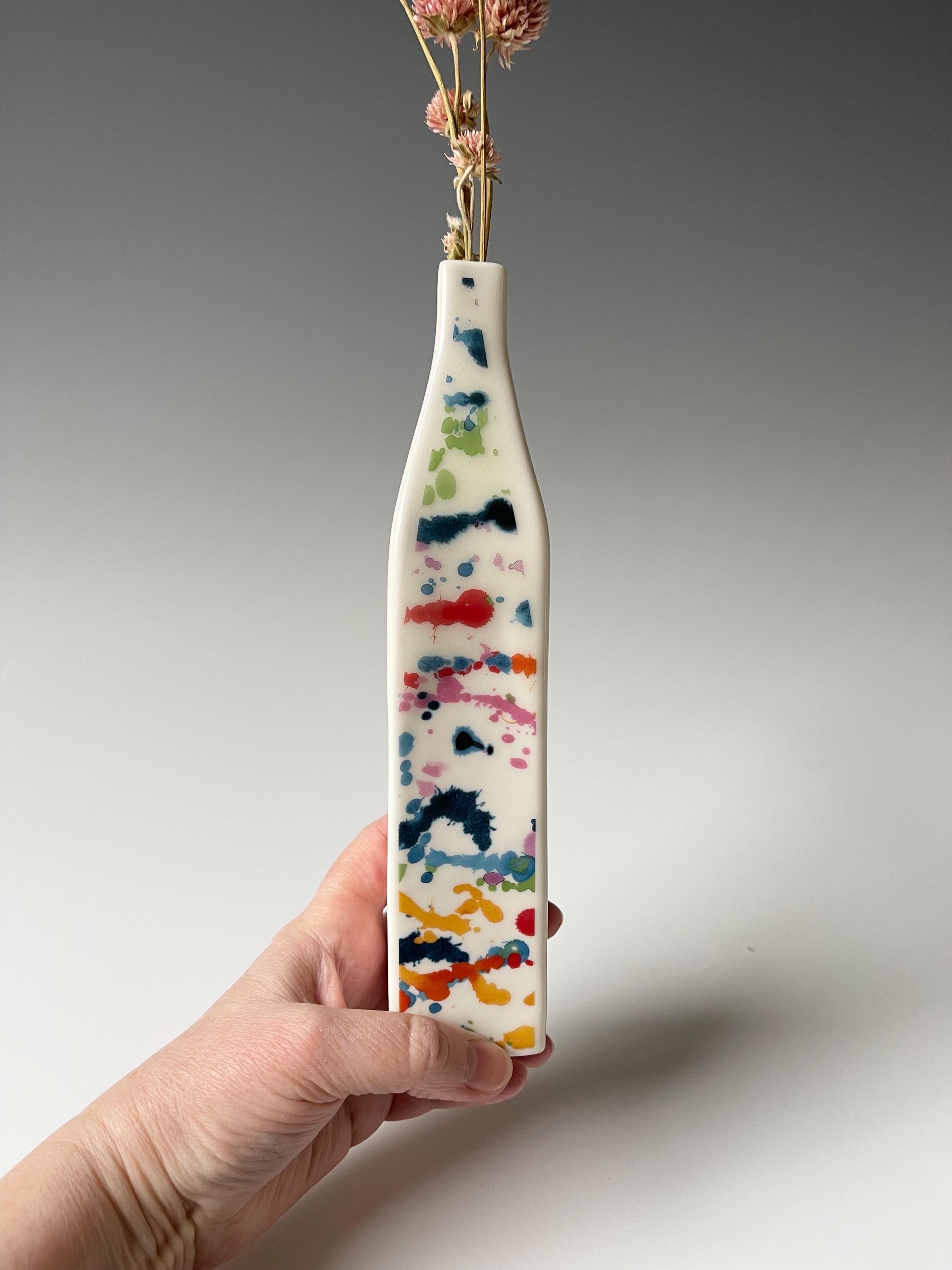 Porcelain Bottle, Ceramic Bottle Vase, Colourful Vase, Ceramic Bottle ...
