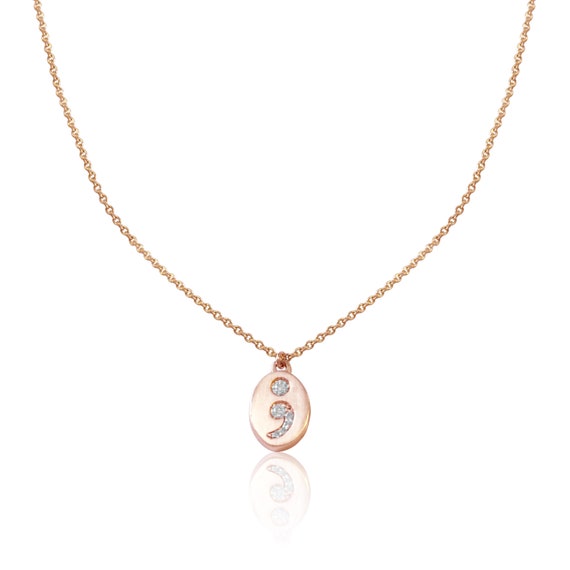 Semicolon necklace store