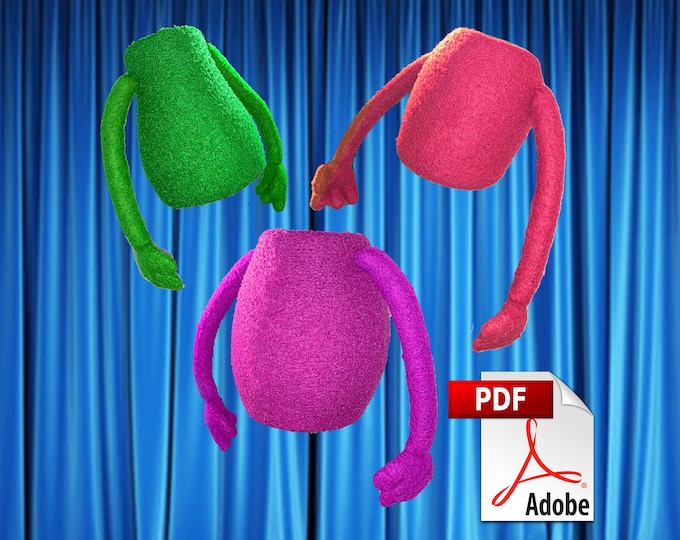 3 in 1 Foam Puppet Body Pattern - Etsy Canada