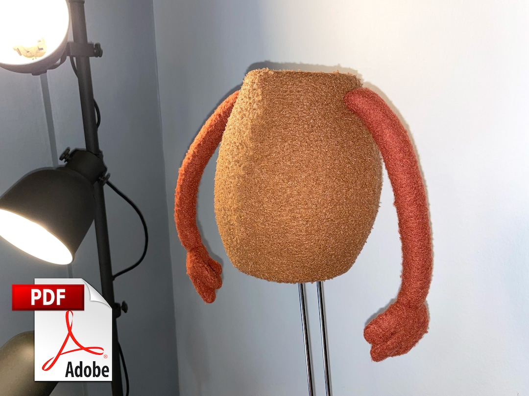 Puppet Body Pattern Digital Download - "nugget" - Foam and Fleece - Etsy