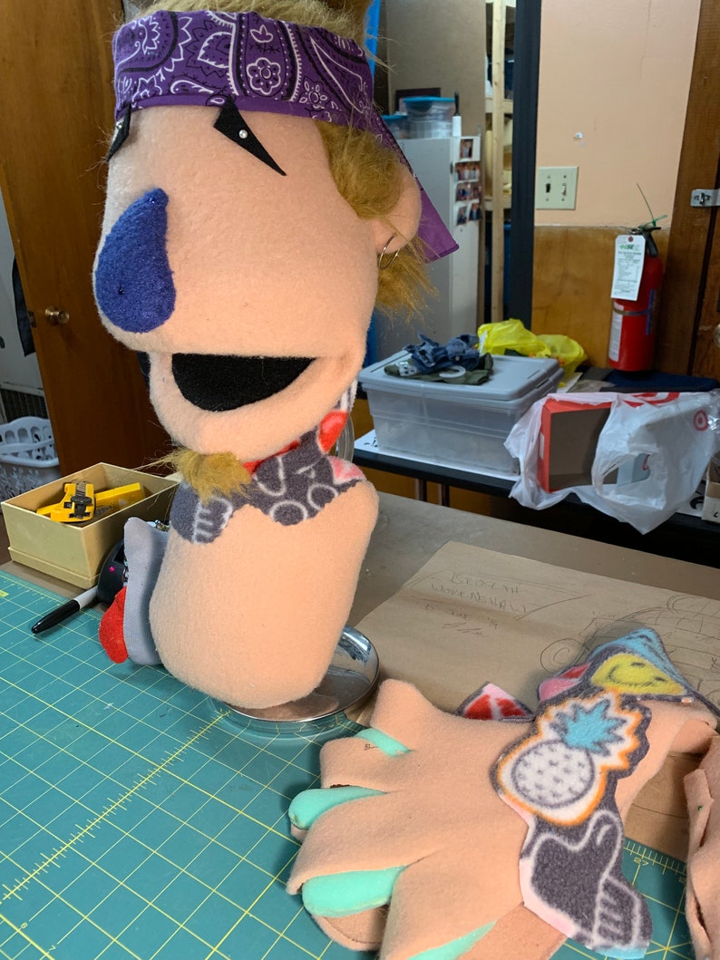 Digital Puppet Head Pattern Cheeks | Etsy