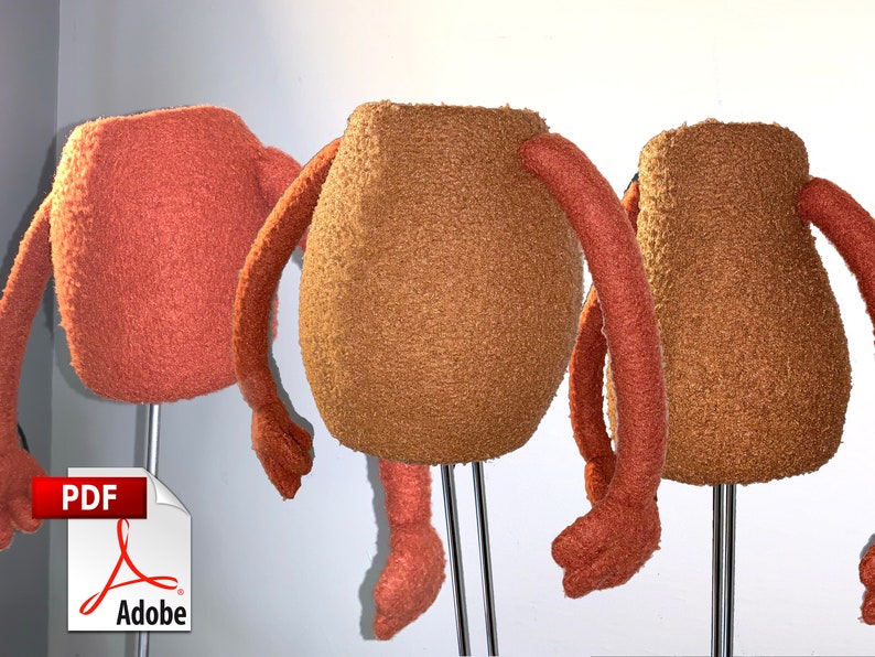 3 X Puppet Body Pattern Bundle - Easy Foam & Fleece (PDF) - Etsy