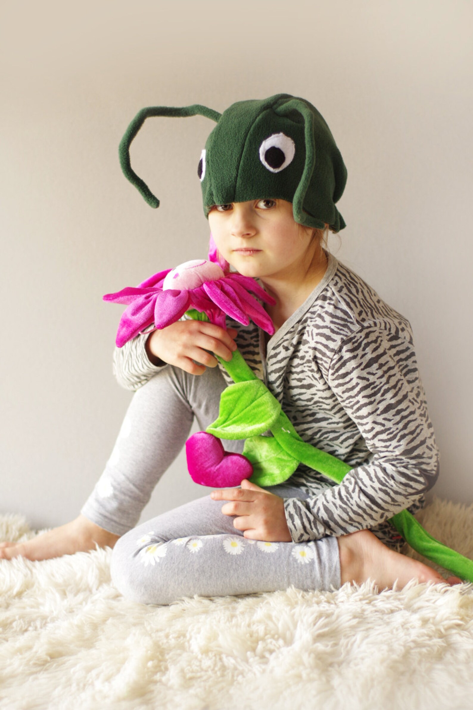 Kids Grasshopper Costume Hat: Montessori Pretend Play Headwear - Etsy
