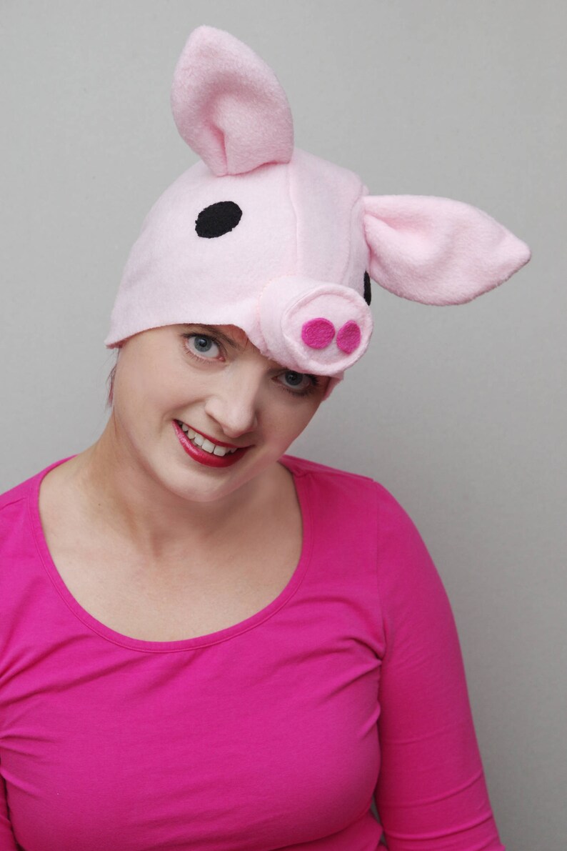 Pig Piggy Costume Hat for Halloween, Carnival Mask for Man and Woman - Etsy
