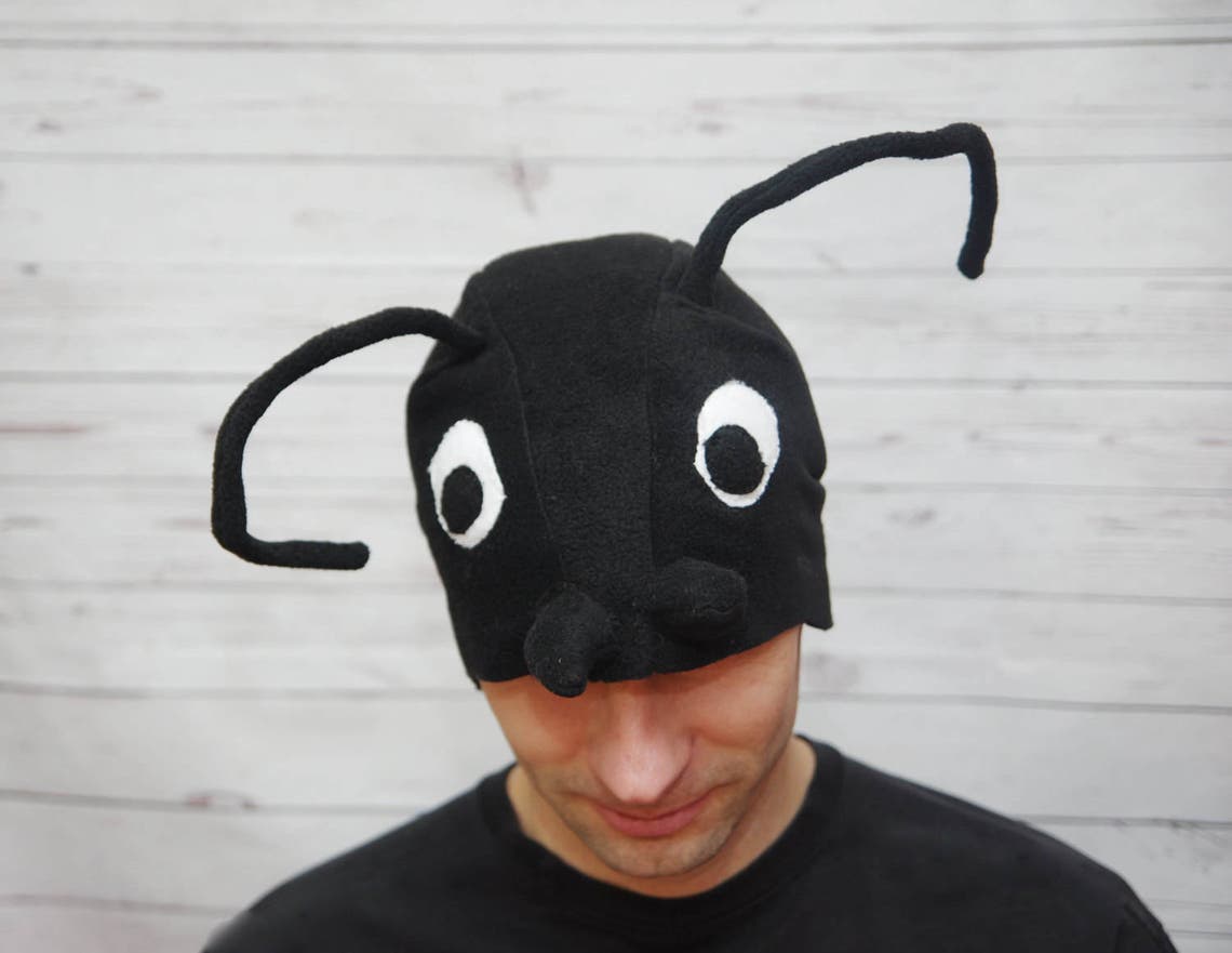 Adult Halloween Costume Hat, Black Ant Hat, Bug Feeler Hat, Bug Costume ...