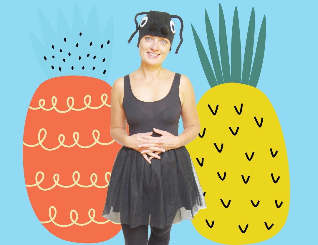 Black Ant Costume for Halloween, 2 Pieces: Adult Dress and Fleece Hat ...