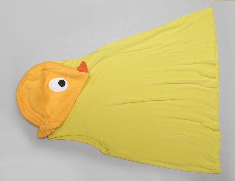 Chicken Costume for Halloween, 2 Pieces Set: Yellow Top and Fleece Hat ...