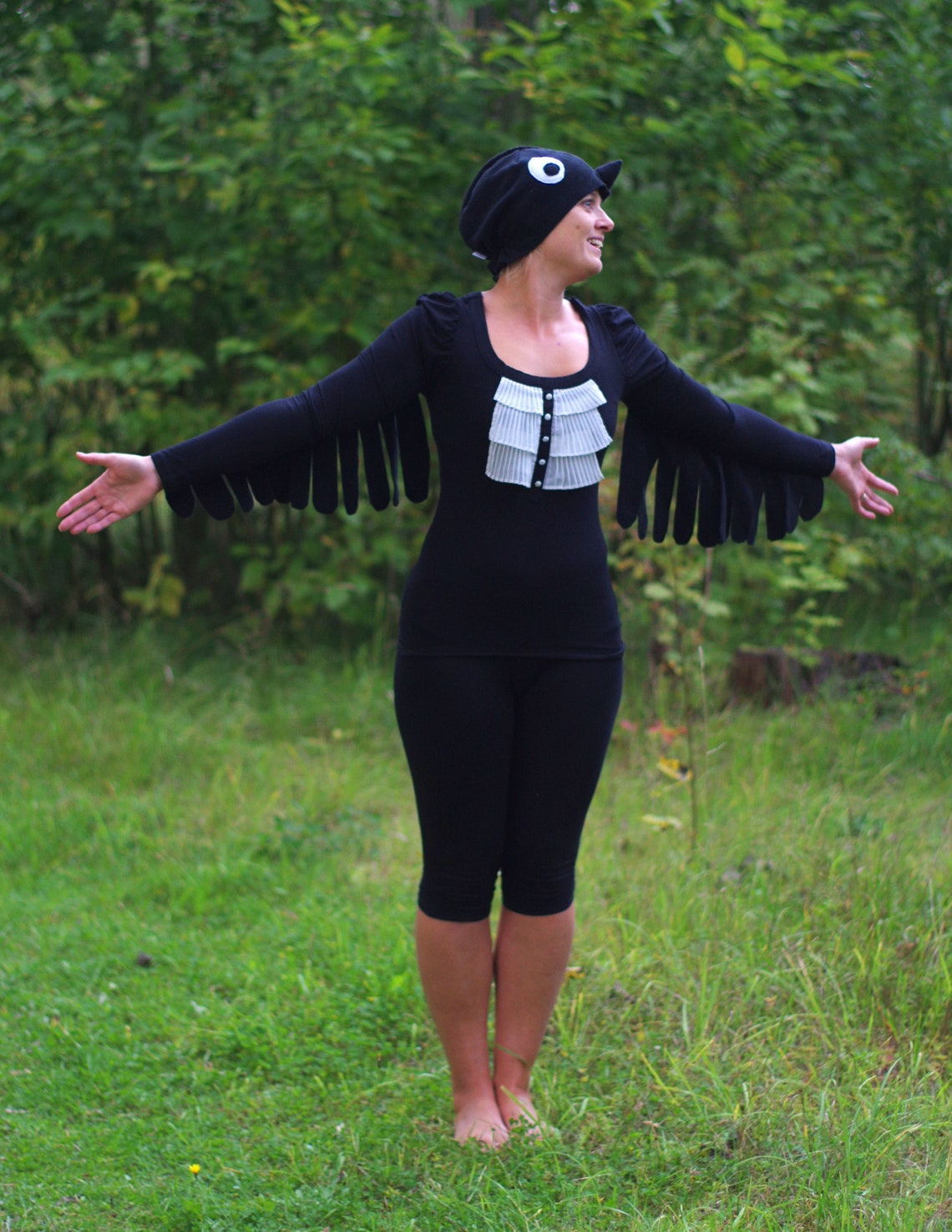 Swallow Black Bird Costume for Halloween 2 Pieces: Black Top - Etsy