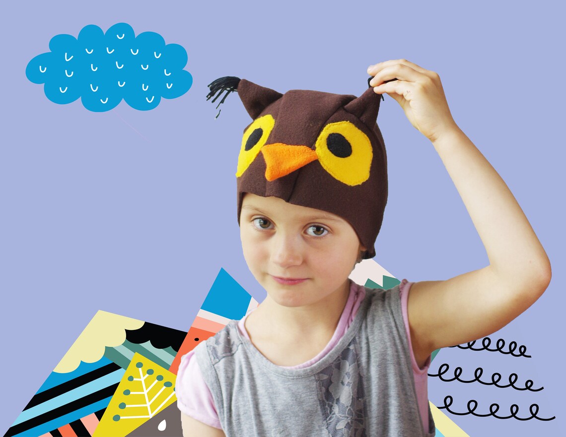 Kids Owl Costume Hat for Halloween Bird Carnival Mask Kids - Etsy