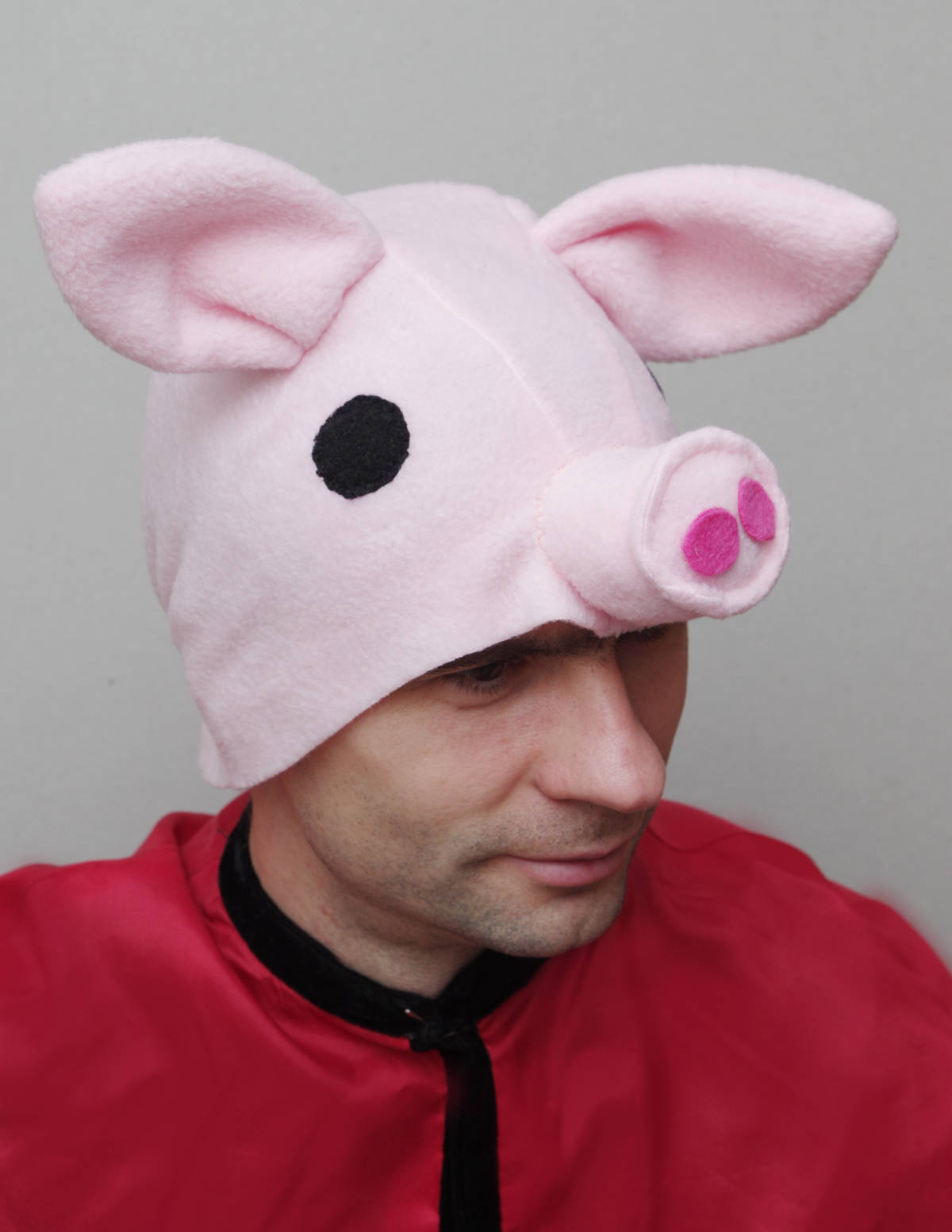 Pink Pig Costume Hat: Fleece Carnival Mask for Adults - Etsy