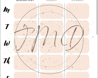 Weekly Meal Prep Template - Etsy