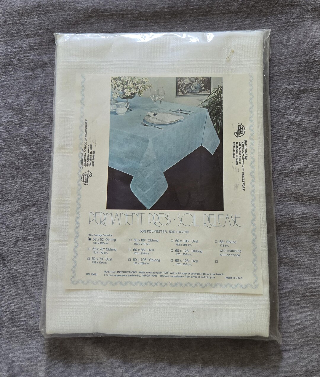 Counted Cross Stitch Tablecloth With Several Suggested Patterns 52 X 52 ...