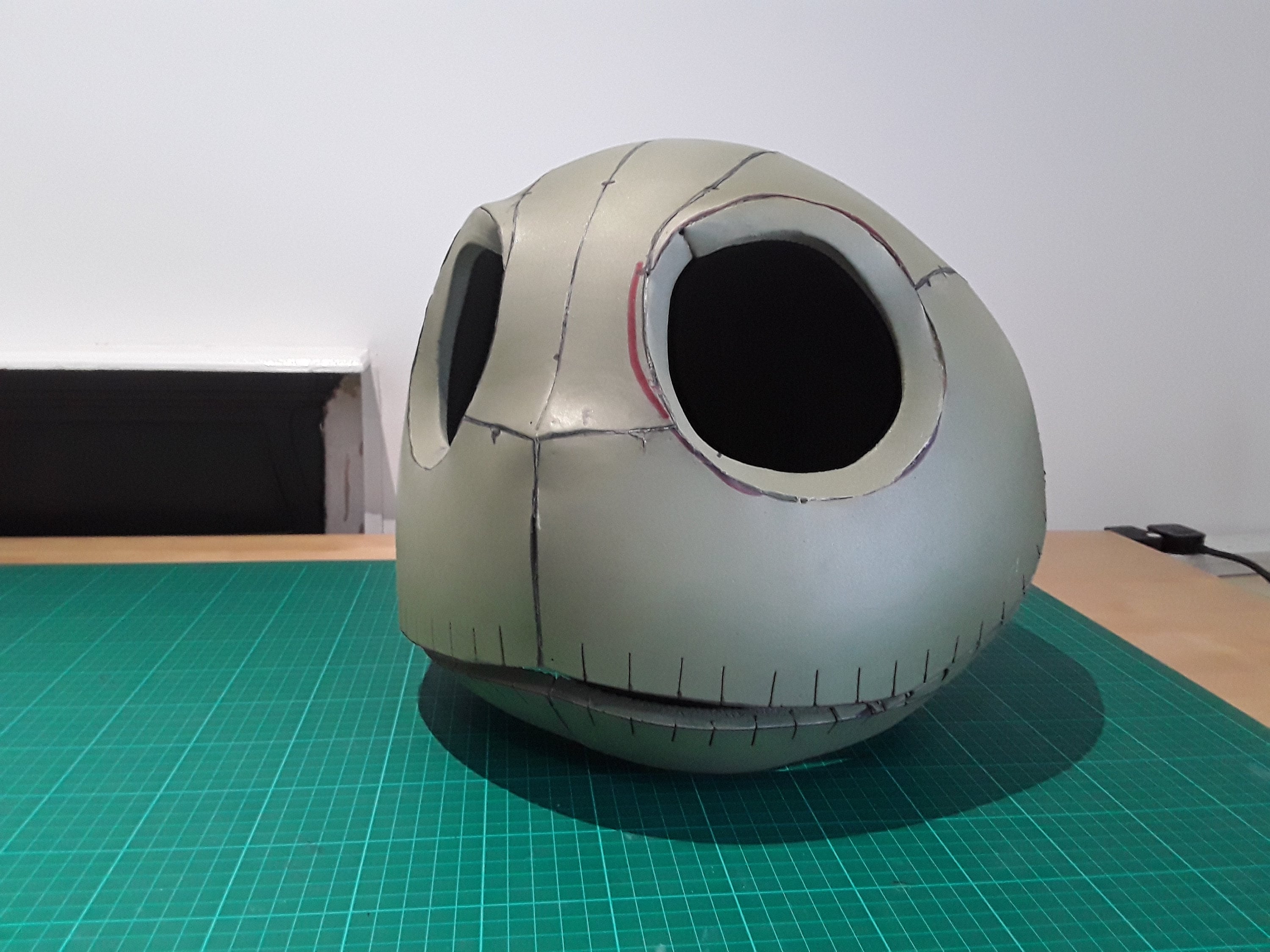 Jack Skellington Pattern Template, Foam Costume Head Mask Digital ...