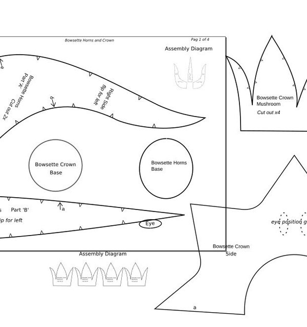 Bowser / Bowsette Shell Foam Template - Etsy Canada