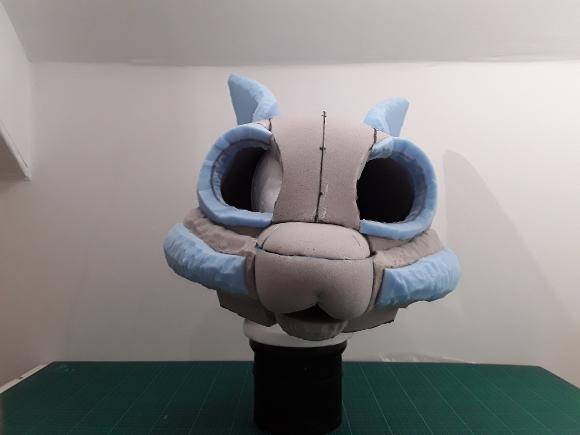 Cat Fursuit Head Base Template: DIY Foam Crafting Pattern (digital PDF ...