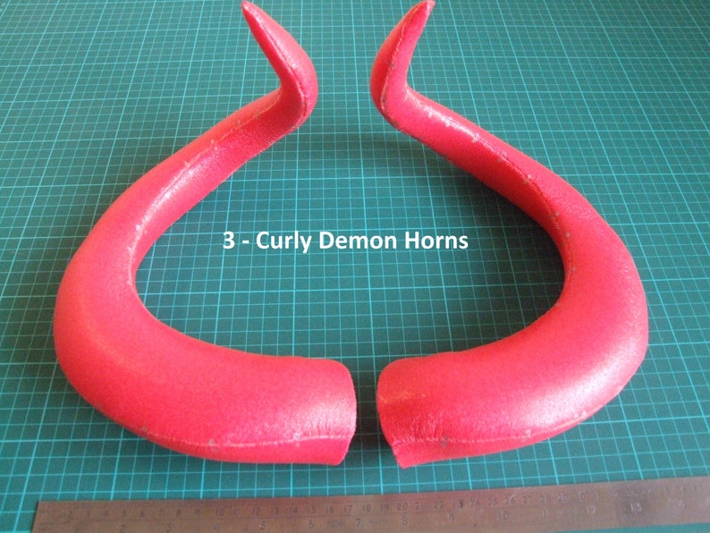 Curly Demon Horns Template Digital PDF Make your Own | Etsy