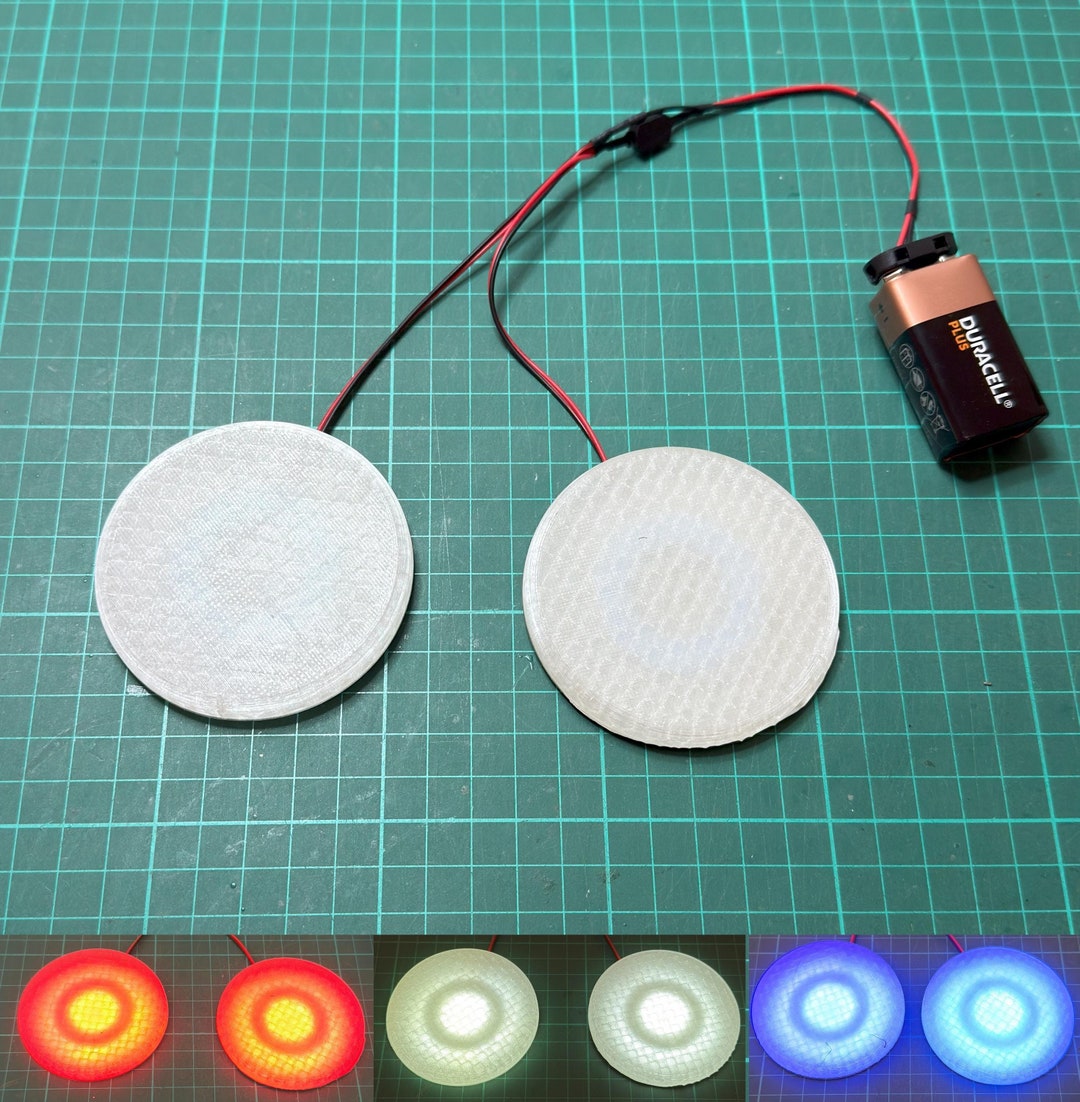 Light-up Cosplay Mask Eyes: 3D Printed LED Discs, 75mm, 3 Inches - Etsy UK