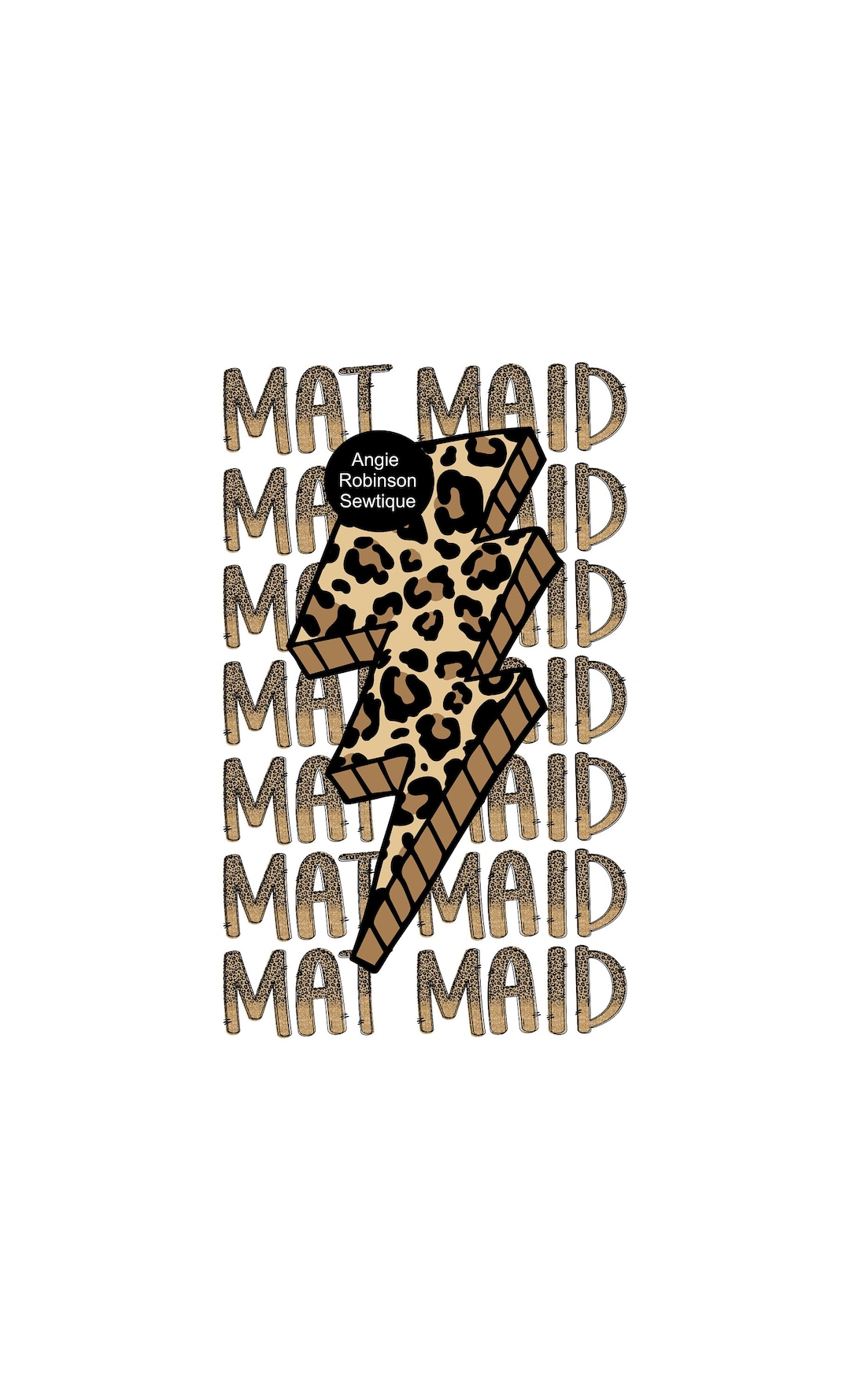 Mat Maid Wrestling Lightning Bolt Leopard Cheetah Animal Print Png Mat ...
