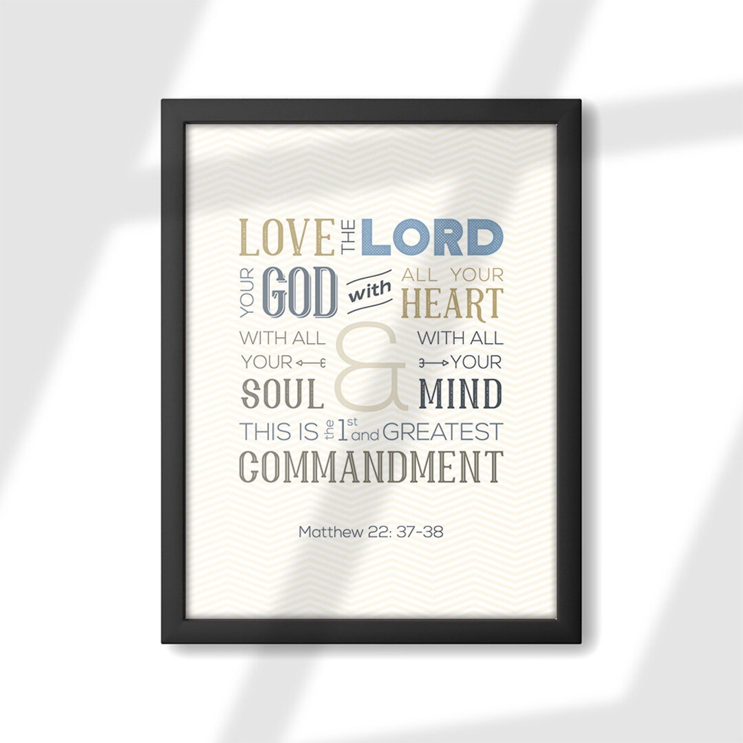 Christian Wall Art Decoration, Bible Verse, Love the Lord, Wall Art ...
