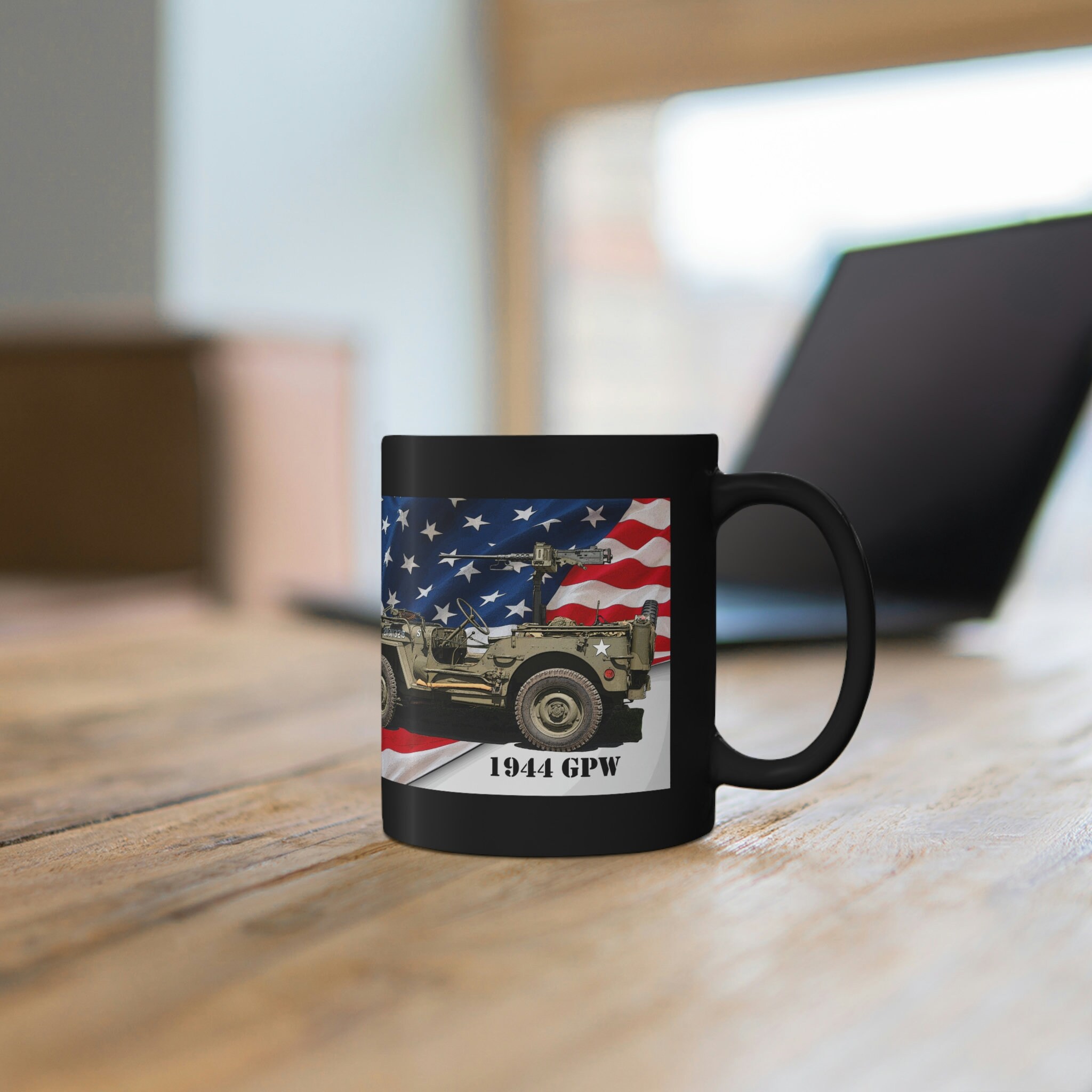 1944 GPW Jeep 11oz Black Mug - Etsy