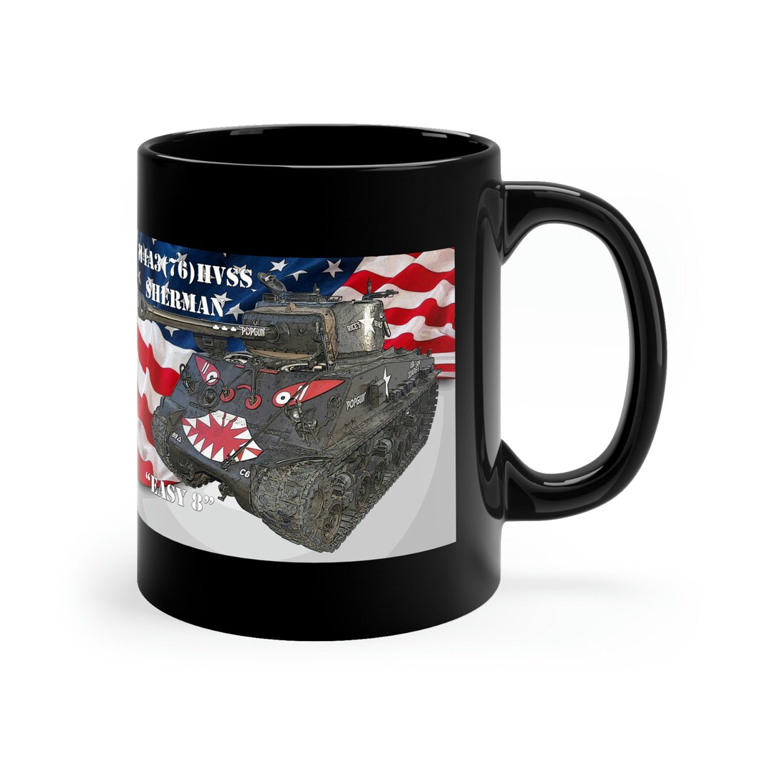 M4A3 Easy 8 Sherman Tank 11oz Black Mug - Etsy