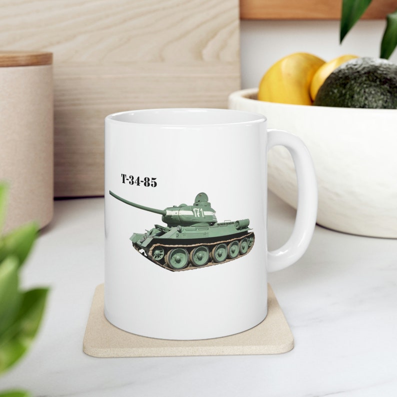 World War Two. T-34-85 Medium Tank Ceramic Mug 11oz - Etsy