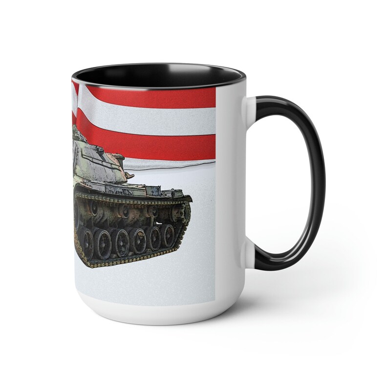 105mm Gun Tank M60 Two-tone Coffee Mugs, 15oz - Etsy