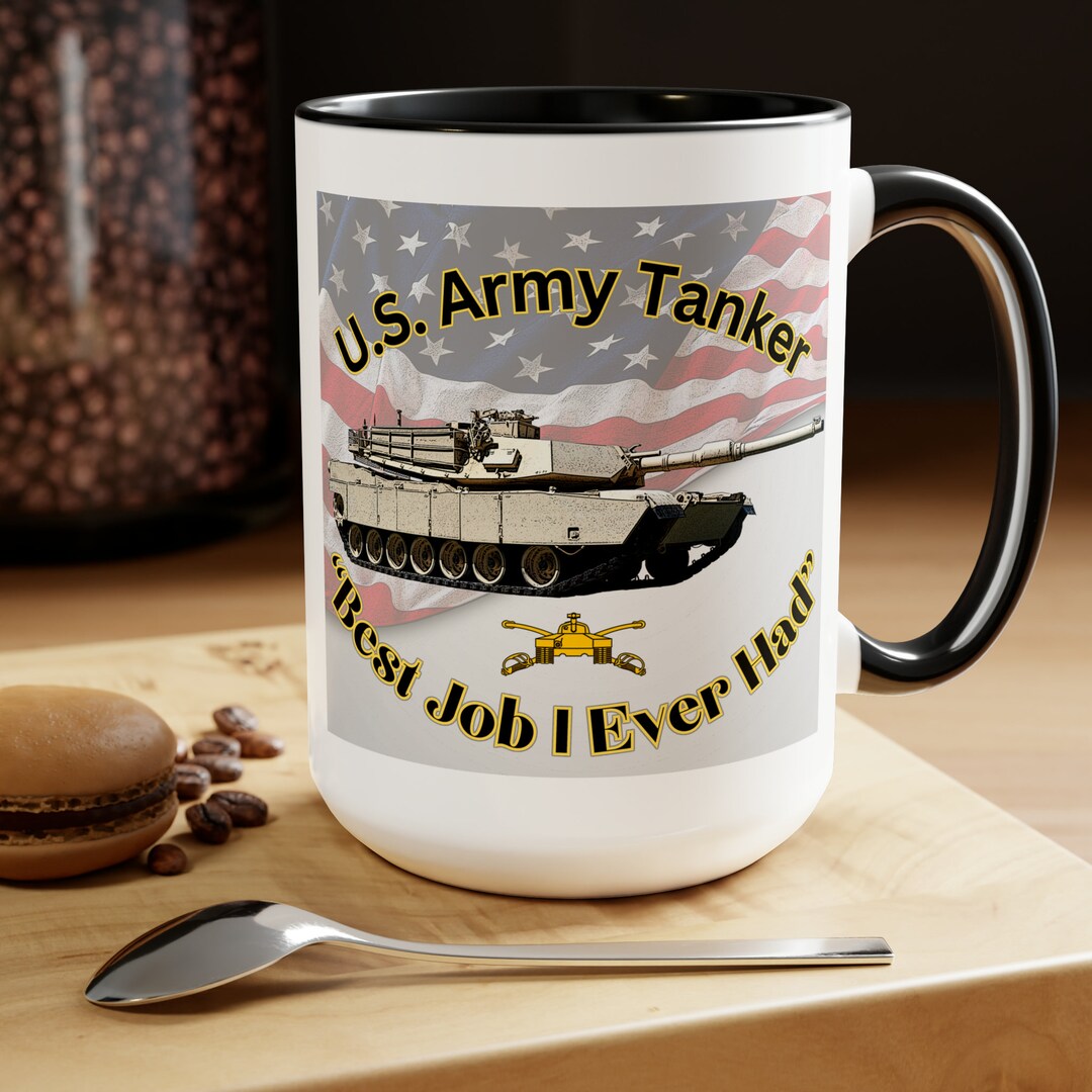 U.S. Army Tanker Mug, M1A1 Abrams, Military Gift, 15oz - Etsy