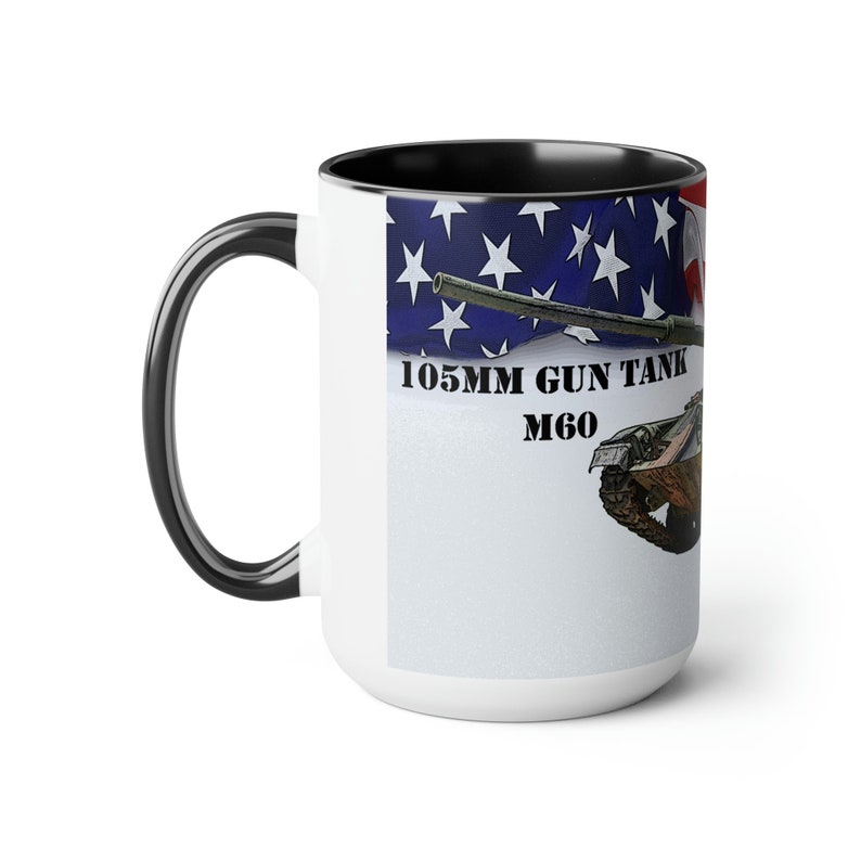 105mm Gun Tank M60 Two-tone Coffee Mugs, 15oz - Etsy
