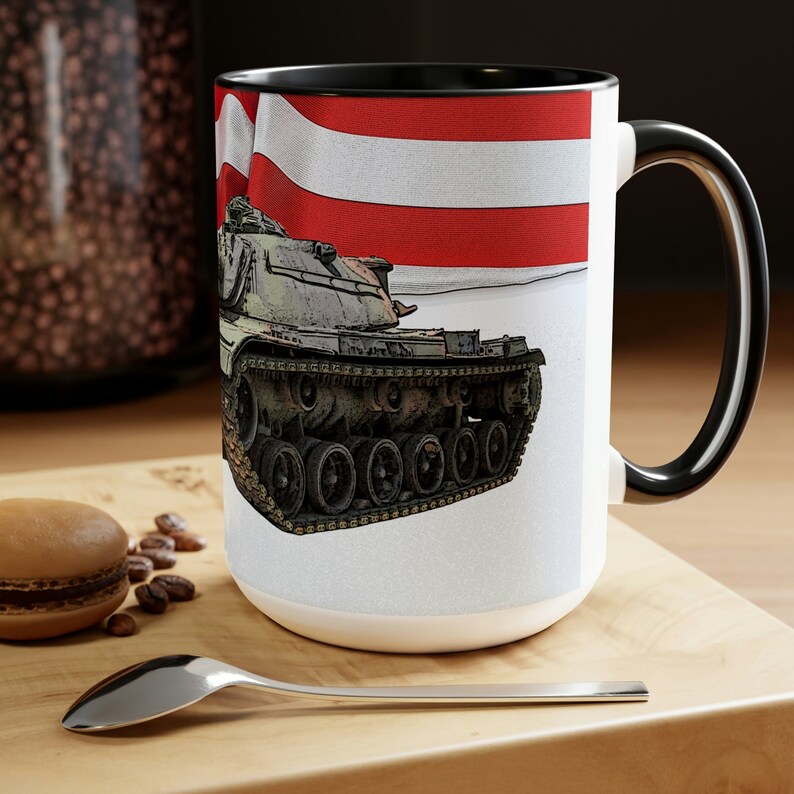 105mm Gun Tank M60 Two-tone Coffee Mugs, 15oz - Etsy
