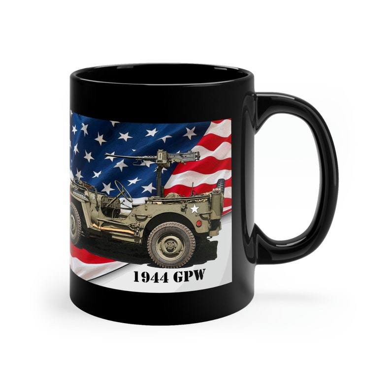 1944 GPW Jeep 11oz Black Mug - Etsy