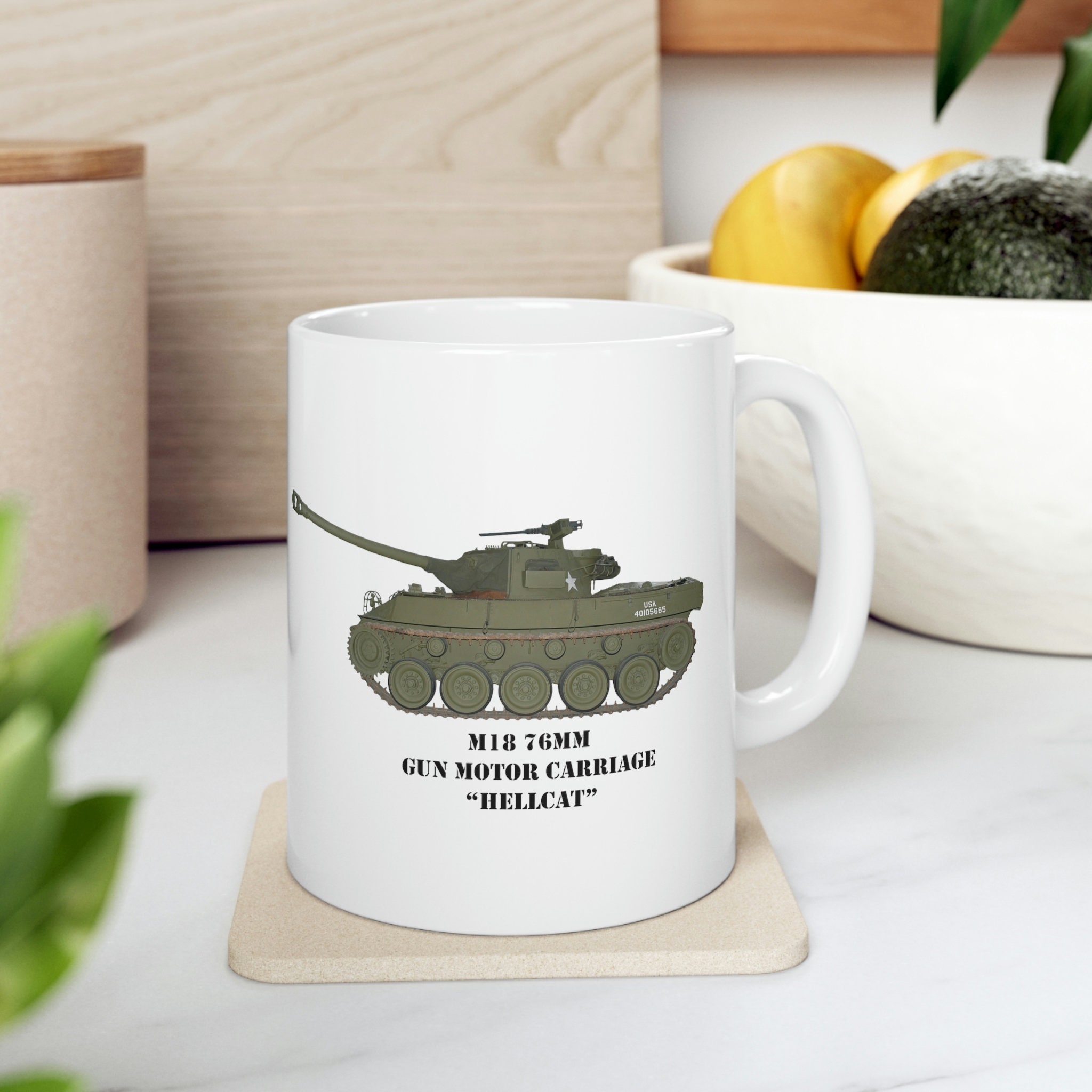 World War Two M18 Hellcat Tank Destroyer Ceramic Mug 11oz - Etsy