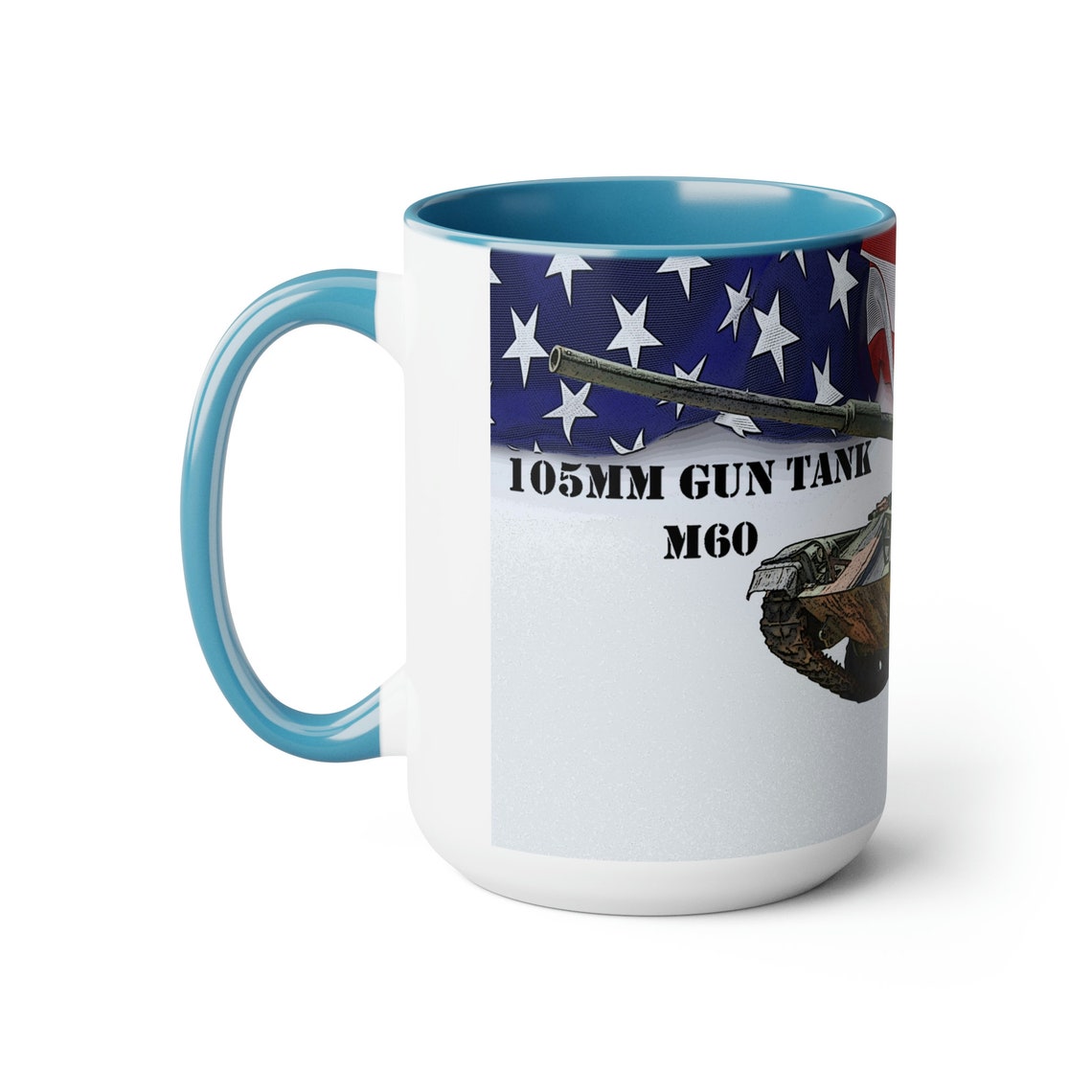 105mm Gun Tank M60 Two-tone Coffee Mugs, 15oz - Etsy