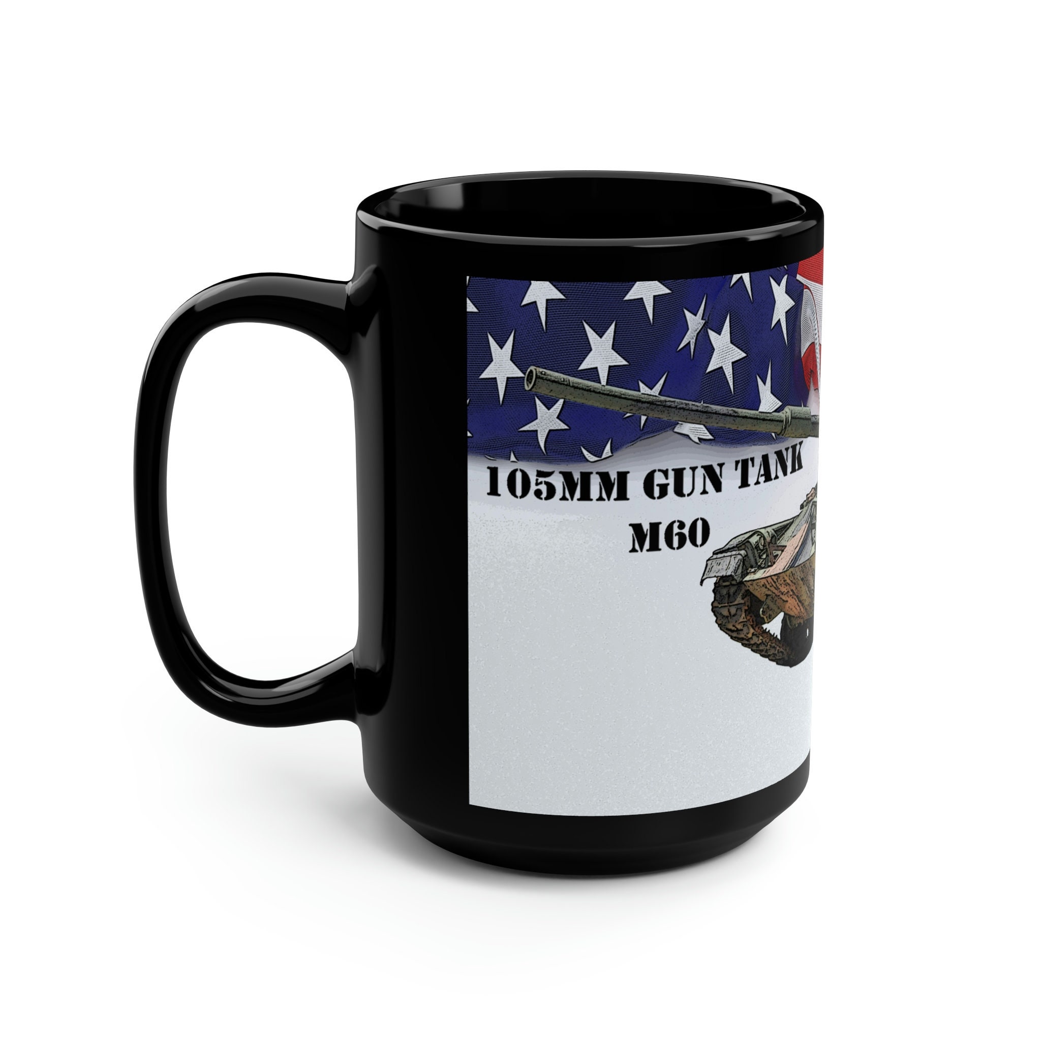 105mm Gun Tank Tank M60 Black Mug, 15oz - Etsy