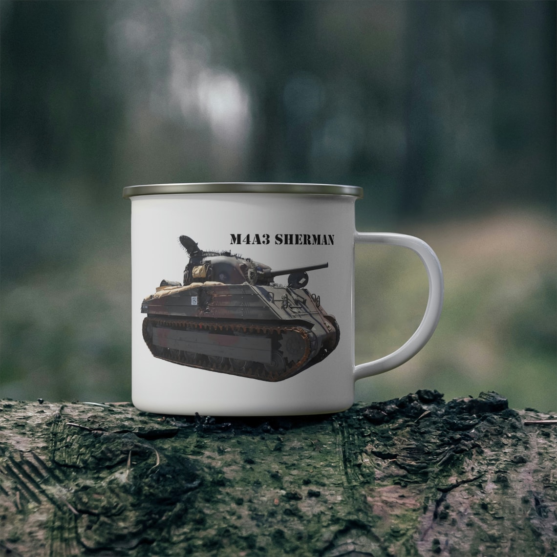 M4A3 Sherman Tank 12oz Enamel Camping Mug - Etsy
