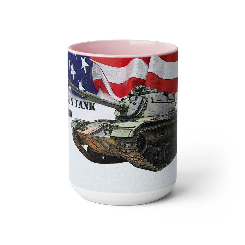 105mm Gun Tank M60 Two-tone Coffee Mugs, 15oz - Etsy