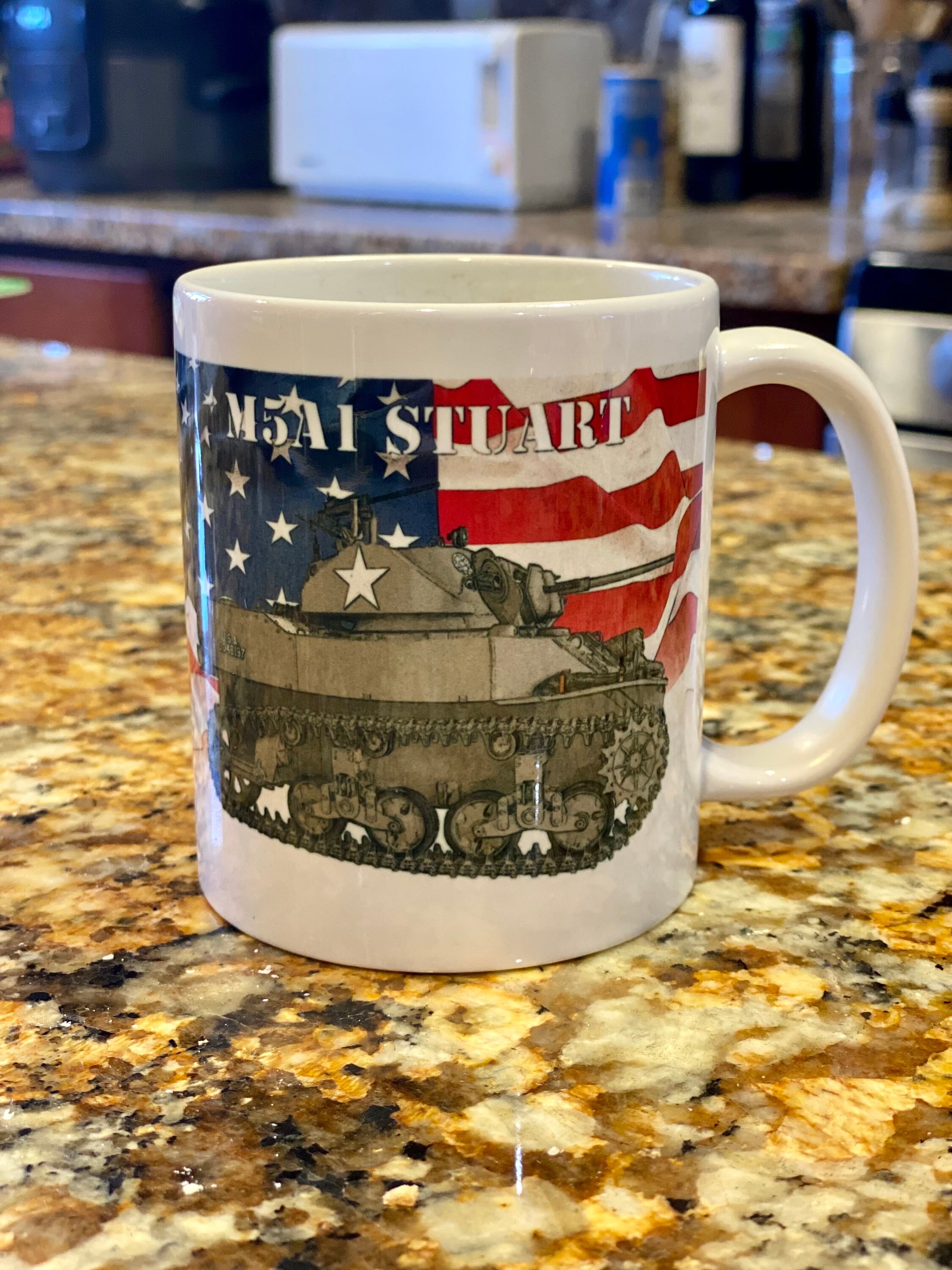 M5A1 Stuart Light Tank W/american Flag Ceramic Mug 11oz - Etsy