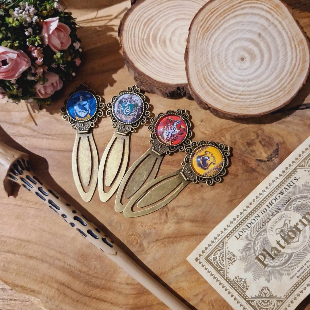 Harry Potter Bronze Bookmark, Gryffindor Ravenclaw Hufflepuff and ...