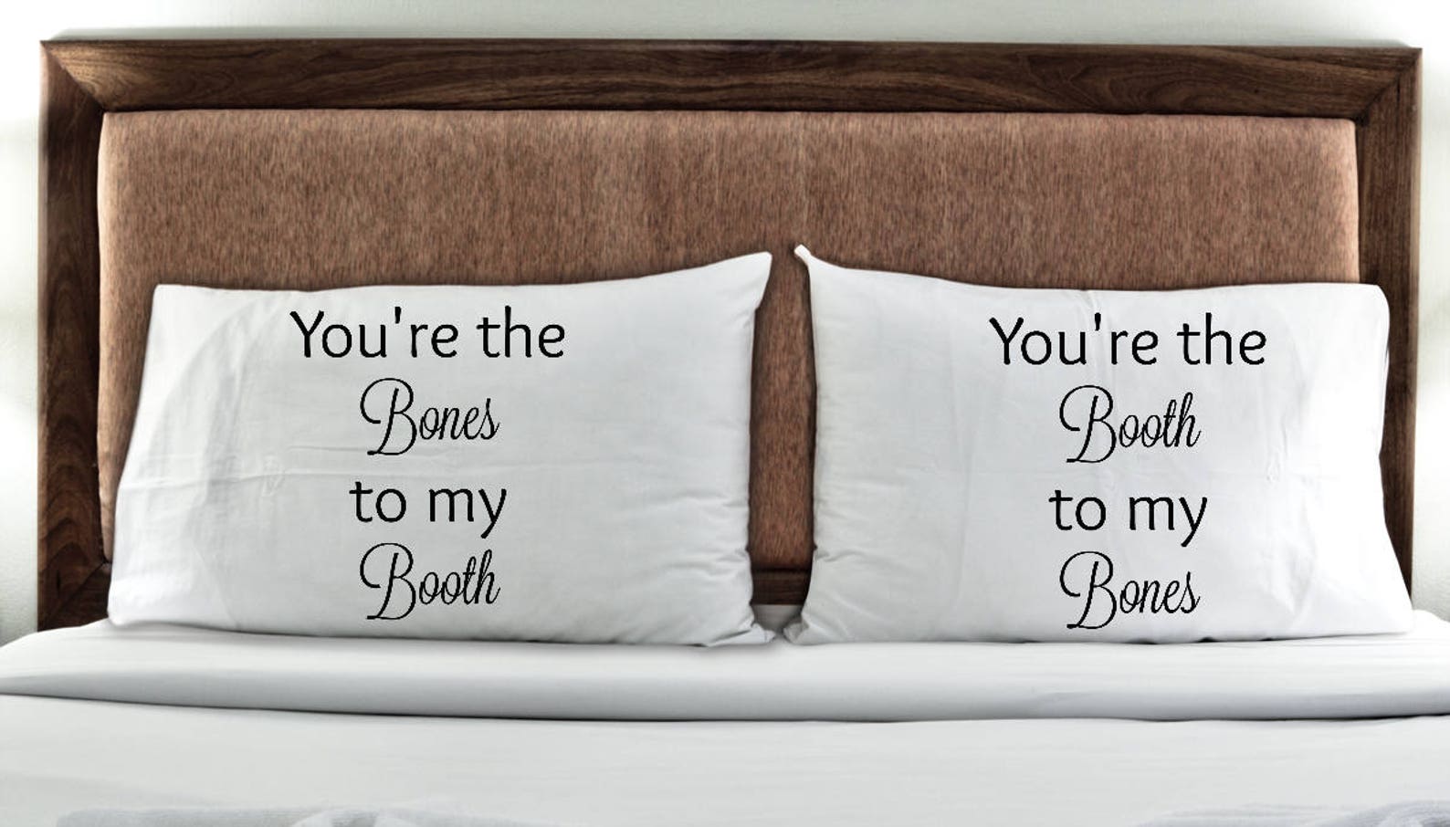 Bones and Booth Pillowcase Set - Etsy