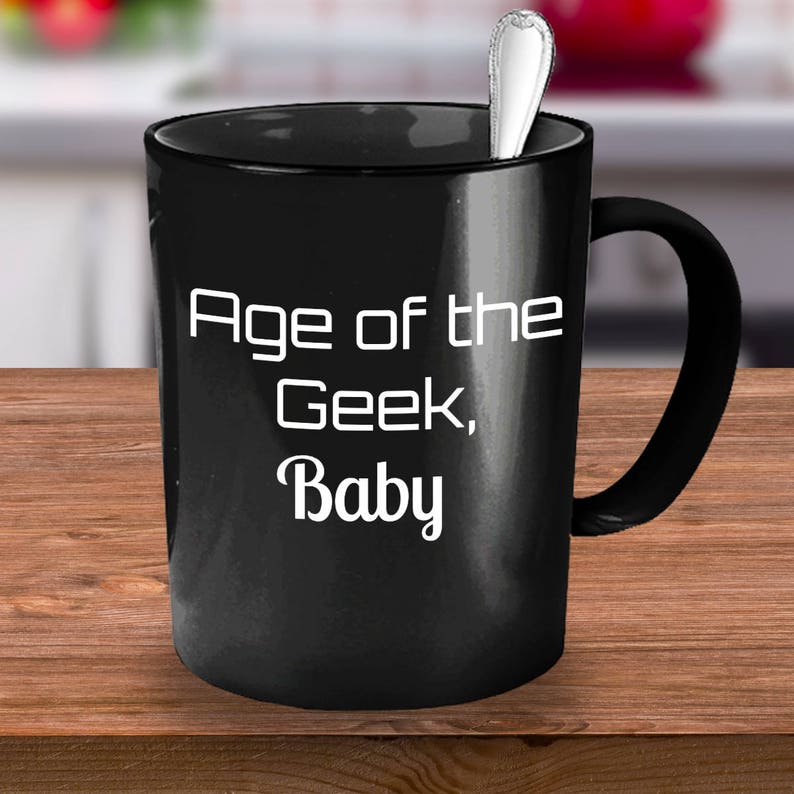 Age of the Geek Baby Black Gift Mug - Etsy UK