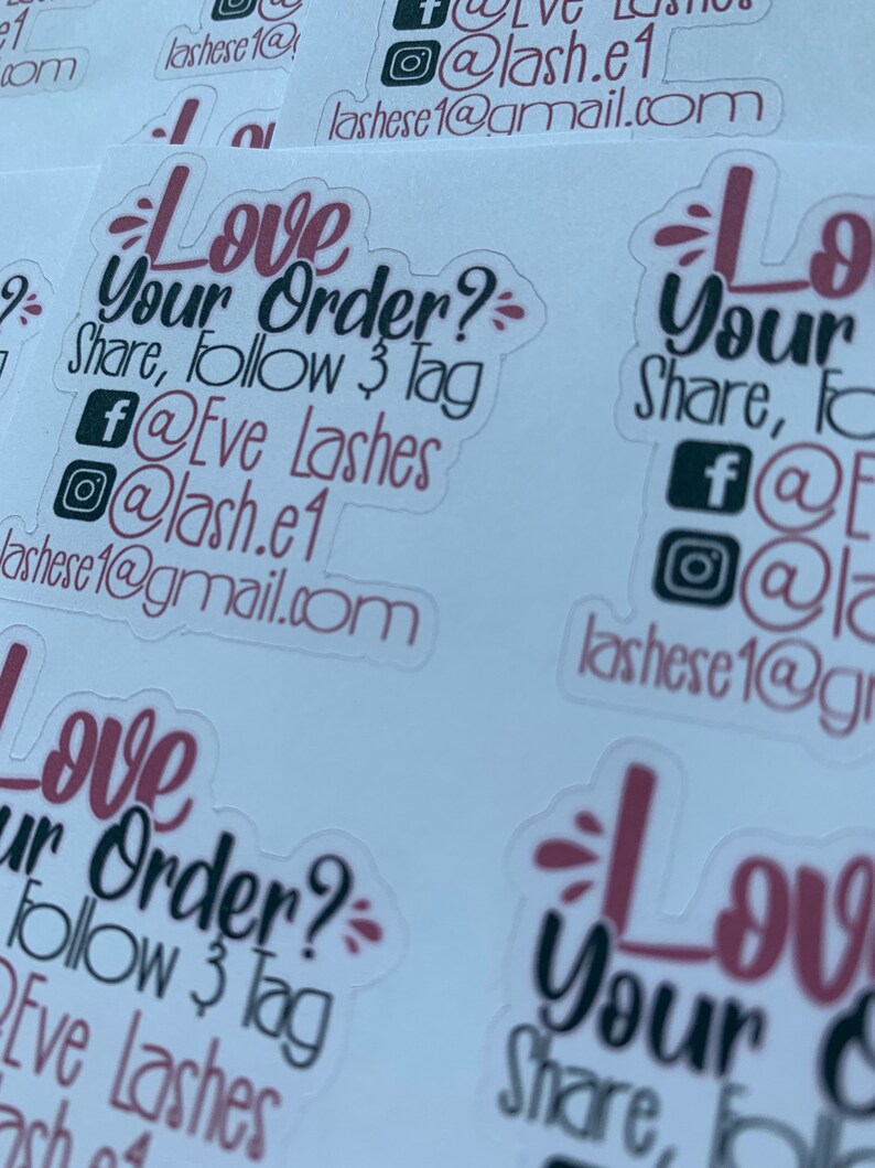Love Your Order Stickers for Business Social Media Stickers - Etsy