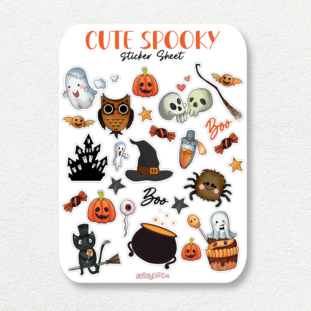 Halloween/spooky Theme Sticker Sheet for Planner and Bullet Journal ...