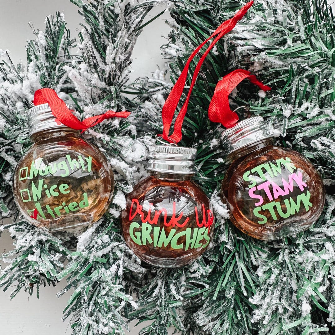 Christmas Booze Balls Ornaments. Funny Shot Glass for Stocking Stuffers ...