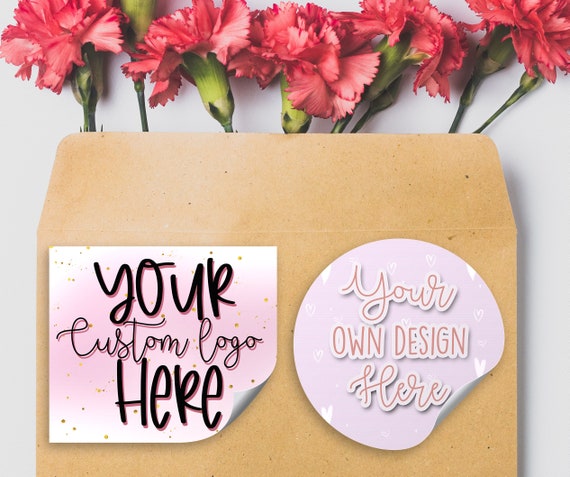 Your Custom Logo or Brand Sticker Circle and Square Options - Etsy