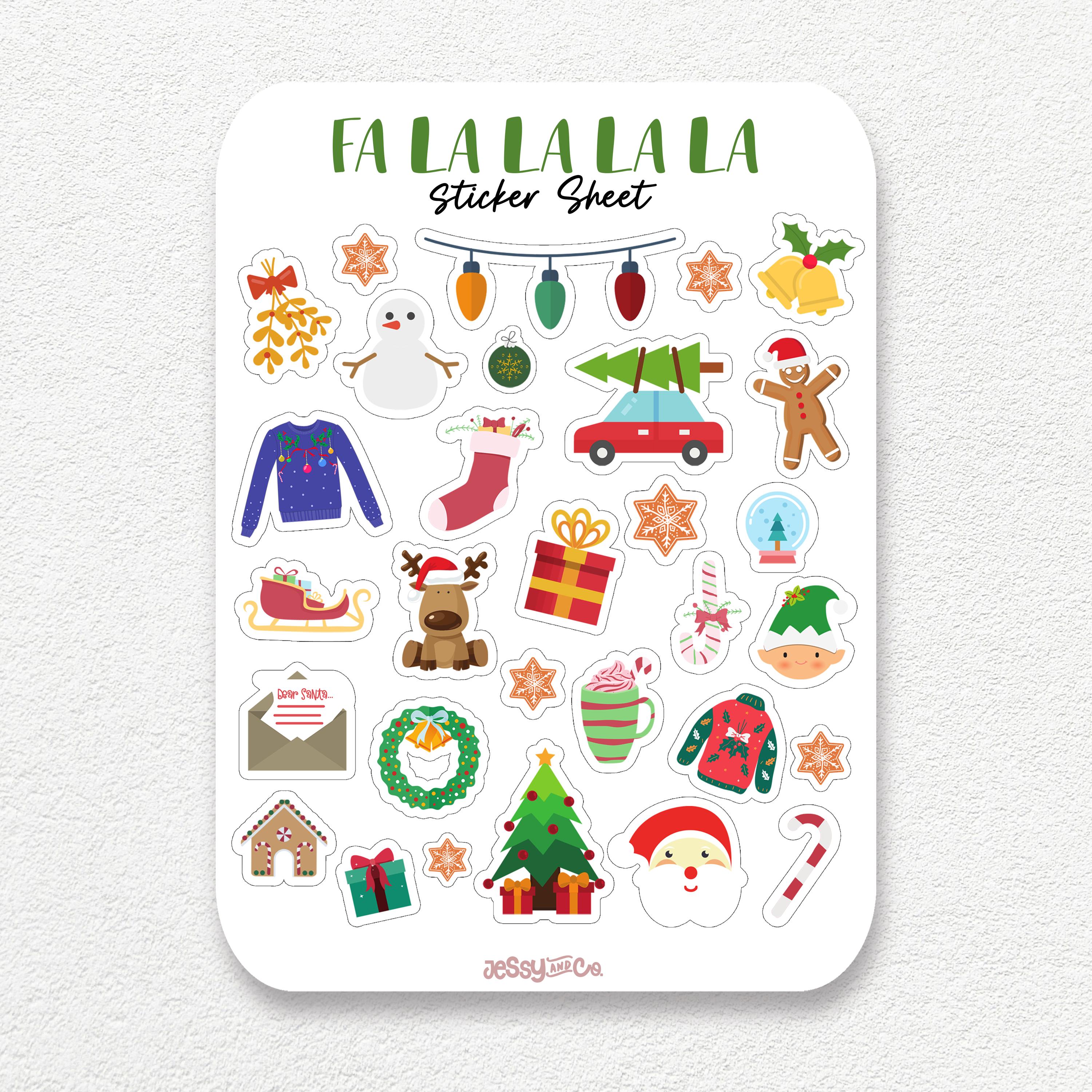 Christmas/holiday Theme Sticker Sheet for Planner and Bullet Journal ...
