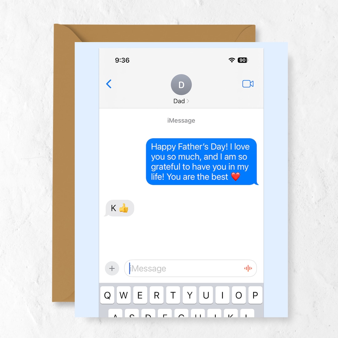 Texting Dad. Funny Father's Day Greeting Card for Dad or Grandpa! - Etsy