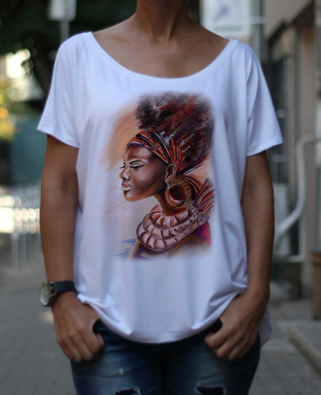 T-shirt women/ Afro/ African clothing/ African women/ Graphic | Etsy