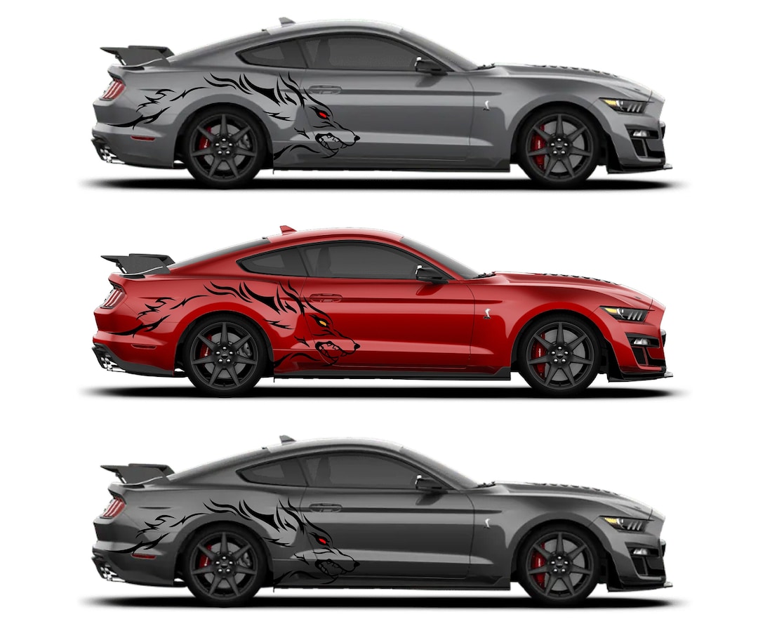 Mustang Coyote Head,decal Digital File,wolf, Sticker,tribal,tattoo,car ...